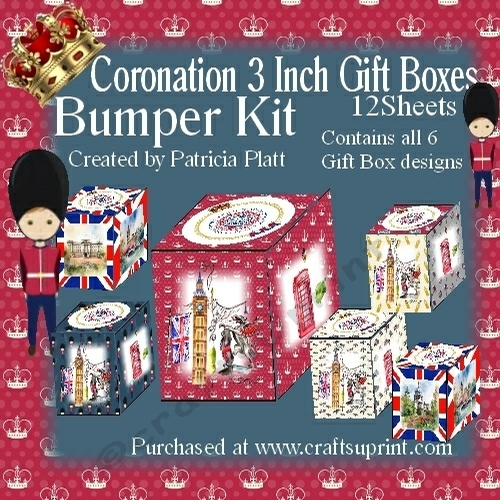 Coronation 3 Inch Gift Boxes Bumper Kit - CUP1212043_1416 | Craftsuprint