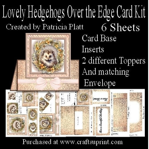 Lovely Hedgehog Over the Edge Card Kit - CUP1213508_1416 | Craftsuprint