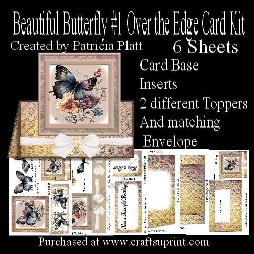 Beautiful Butterflies #1 Over the Edge Card Kit - CUP1213580_1416 ...