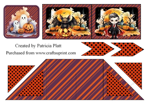 Halloween Vampire Criss Cross Card - CUP1229213_1416 | Craftsuprint