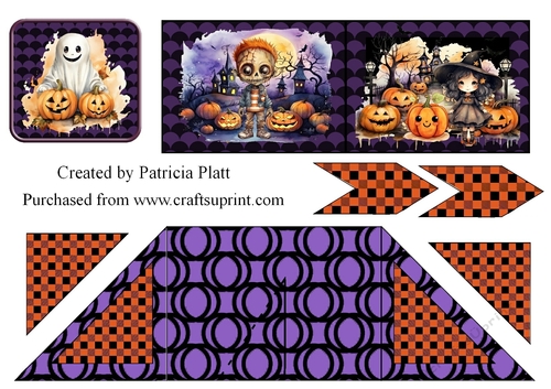 Halloween Witch, Zombie, Ghost Criss Cross Card - CUP1229214_1416 ...