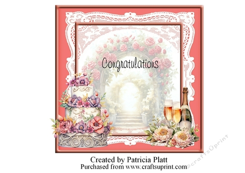 Wedding Day Insert Congratulations - CUP1238402_1416 | Craftsuprint