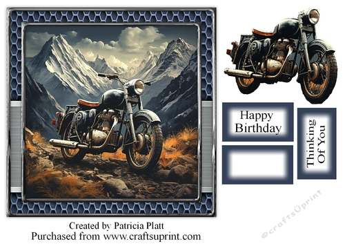 Mountain Motorcycle Topper - CUP1247774_1416 | Craftsuprint