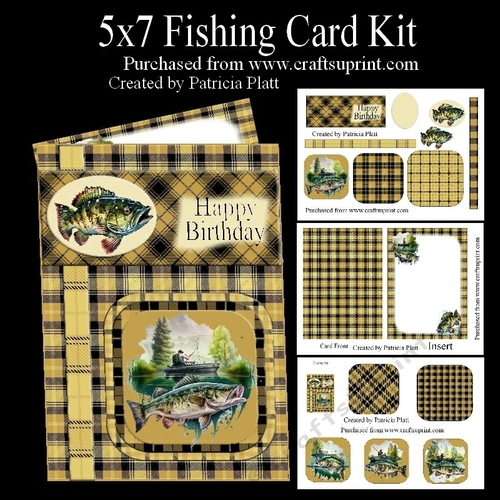5x7 Fishing Birthday or Retirement Card Kit - CUP1255269_1416 ...