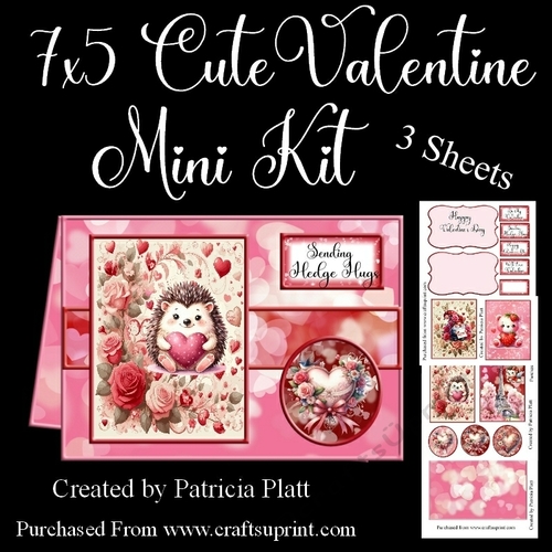 5x7 Cute Valentine Mini Kit - CUP1272337_1416 | Craftsuprint