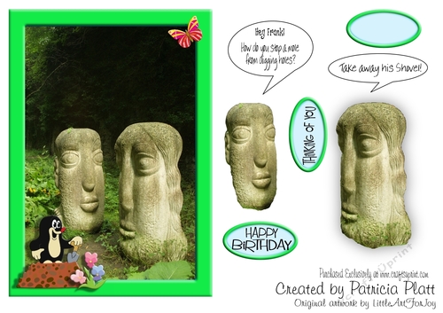 Hey Frank Mole Joke Card Topper Humorous Birthday - CUP731756_1416 ...