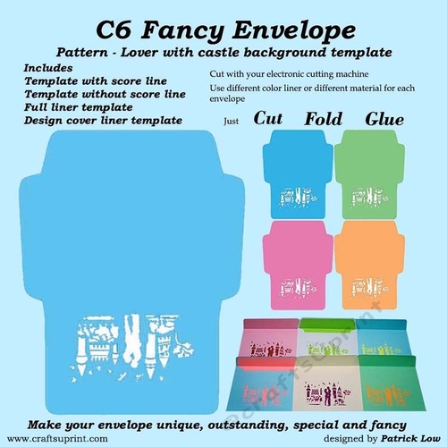 C6 Fancy Envelope – Pattern – Lover with Castle Background - CUP796403 ...