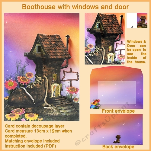 Boot House with Windows and Door - CUP867106_27674 | Craftsuprint