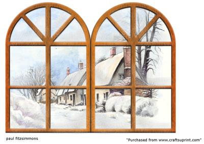 Snow Scene Through the Window - CUP476947_1989 | Craftsuprint