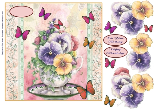 Pansy Tea - CUP769224_16808 | Craftsuprint
