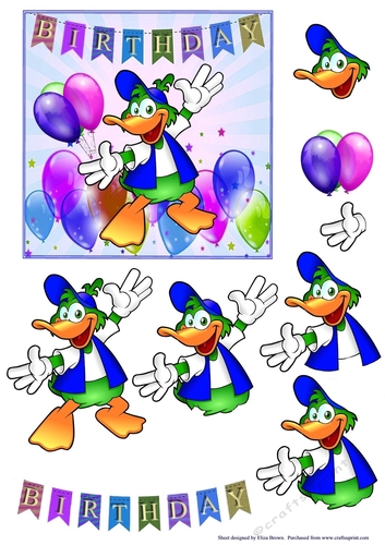 Birthday Duck - CUP782826_16808 | Craftsuprint