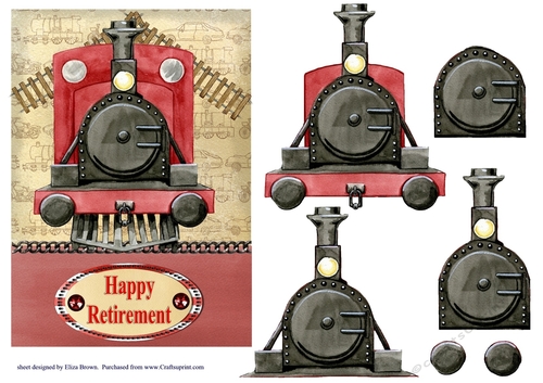 Happy Retirement Train - CUP843874_16808 | Craftsuprint