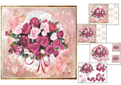 Bouquet Of Roses Mini Kit - CUP970692_16808 | Craftsuprint