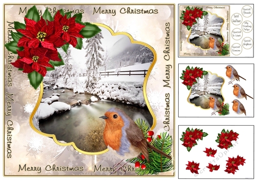 Little Robin Christmas Scene - CUP985663_16808 | Craftsuprint