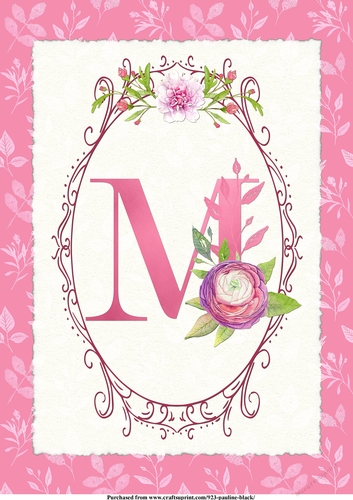 Personal Pink Monogram_M - CUP983979_923 | Craftsuprint