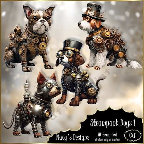 Steampunk Dogs - CUP1234027_124264 | Craftsuprint