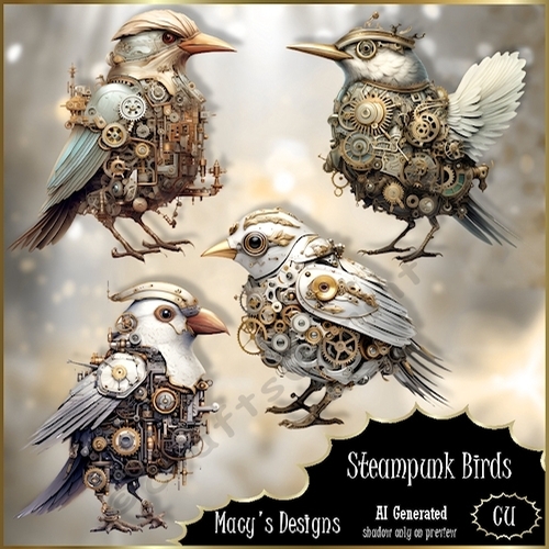 Steampunk Birds - CUP1234031_124264 | Craftsuprint