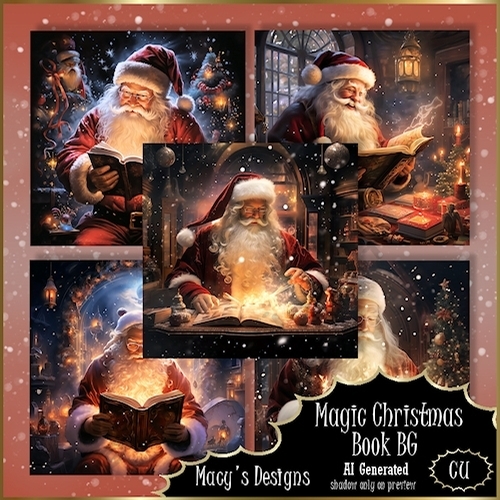 Magic Christmas Book BG - CUP1243962_124264 | Craftsuprint