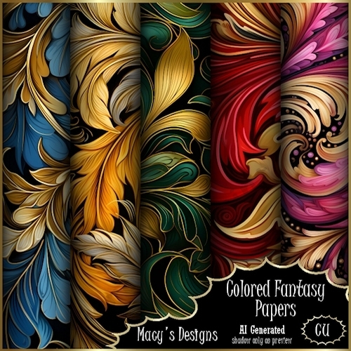 Colored Fantasy Papers - CUP1260942_124264 | Craftsuprint