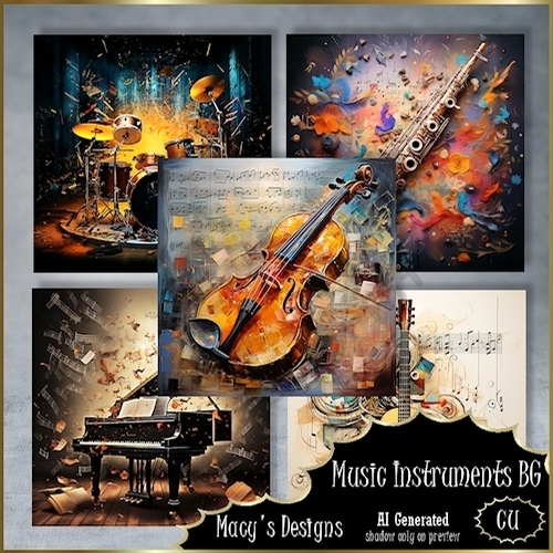 Music Instruments BG - CUP1265648_124264 | Craftsuprint