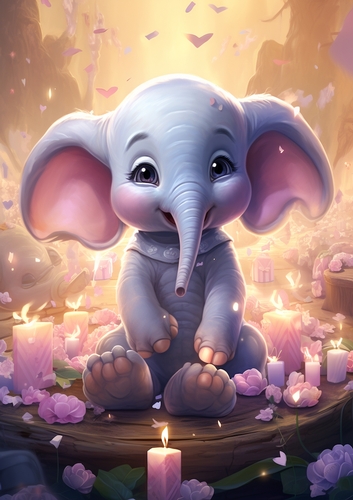 A4 - Cute Elephant 2 - CUP1276938_124264 | Craftsuprint