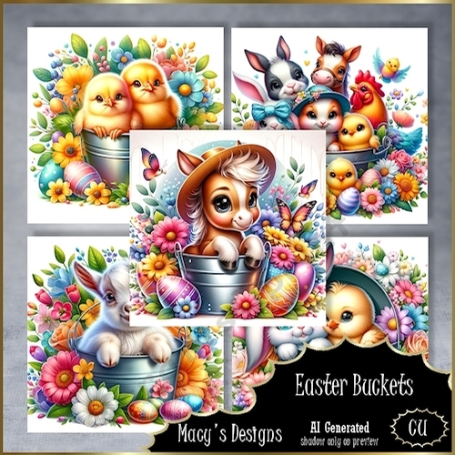 Easter Buckets - CUP1286252_124264 | Craftsuprint