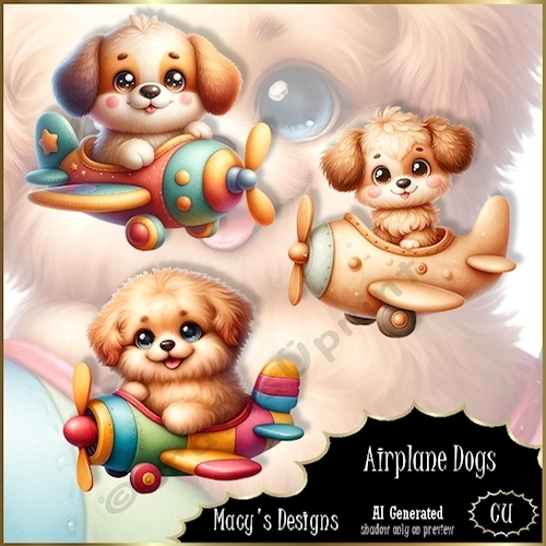 Airplane Dogs - CUP1299759_124264 | Craftsuprint