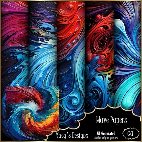 Wave Papers - CUP1306888_124264 | Craftsuprint