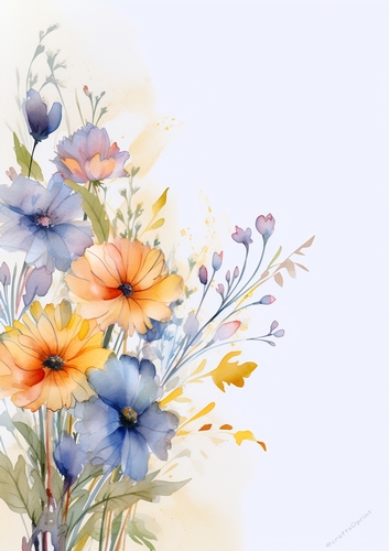 A4 - Wild Flowers - CUP1337183_124264 | Craftsuprint