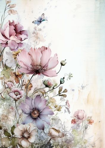 A4 - Flowers 1 - CUP1337420_124264 | Craftsuprint