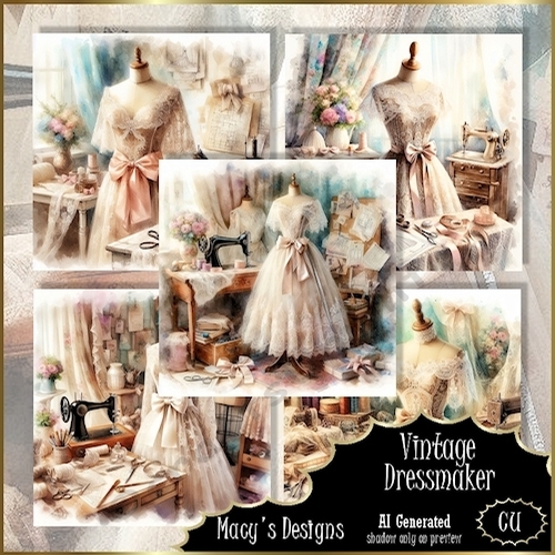 Vintage Dressmaker - CUP1341868_124264 | Craftsuprint