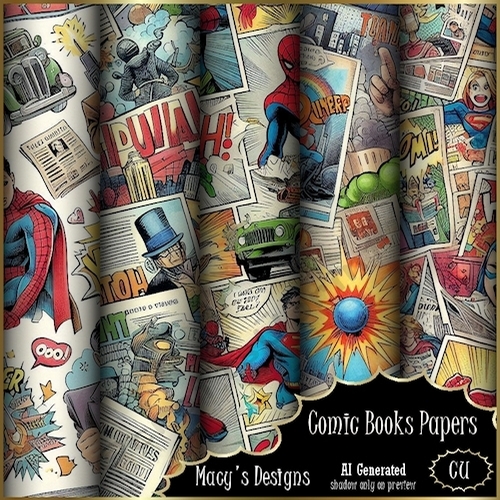 Comic Book Papers - CUP1345943_124264 | Craftsuprint