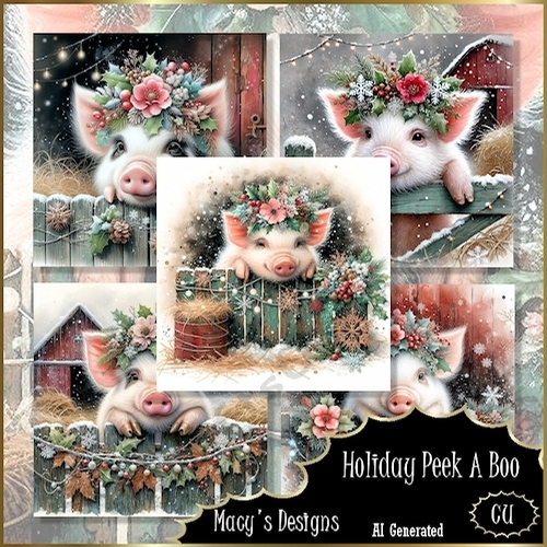 Holiday Peek A Boo - CUP1351519_124264 | Craftsuprint