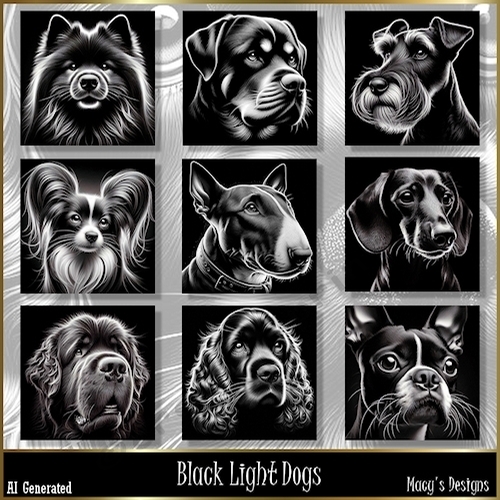 Black Light Dogs - CUP1353463_124264 | Craftsuprint