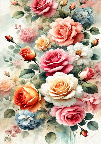 A4 - Roses - CUP1356496_124264 | Craftsuprint