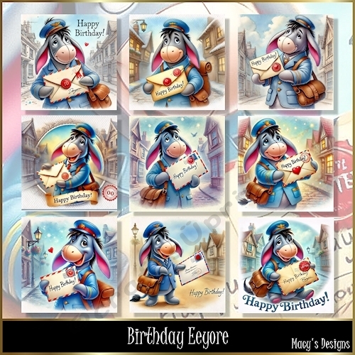 Birthday Eeyore - CUP1359889_124264 | Craftsuprint