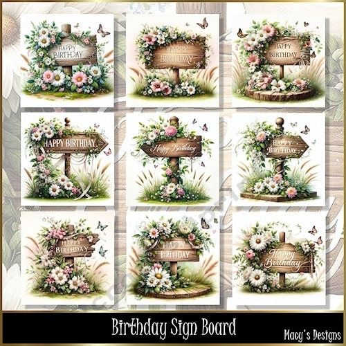 Birthday Sign Board - CUP1362900_124264 | Craftsuprint