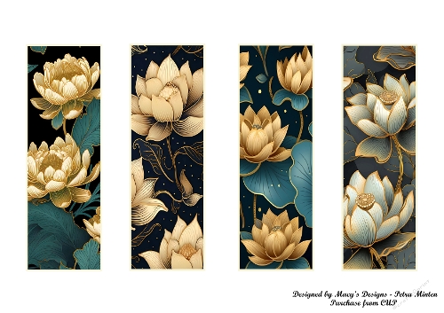 Lotus Bookmarks - CUP1363906_124264 | Craftsuprint