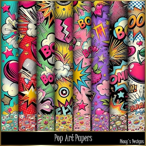 Pop Art Papers - CUP1366256_124264 | Craftsuprint