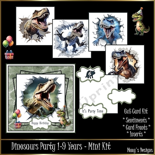 Dinosaurs Party 1-9 Years - Mini Kit - CUP1366298_124264 | Craftsuprint