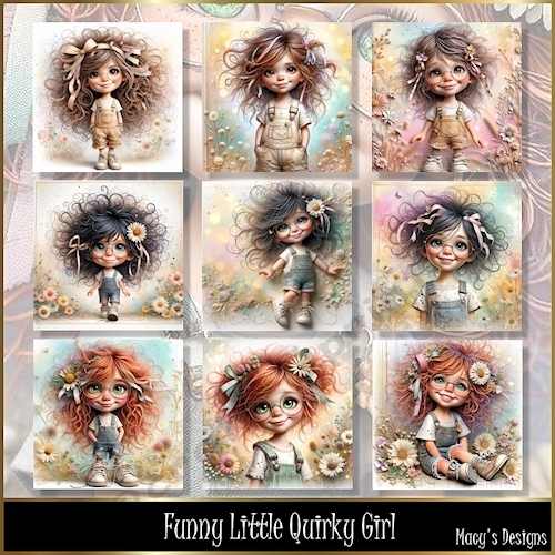 Funny Little Quirky Girl - CUP1367461_124264 | Craftsuprint