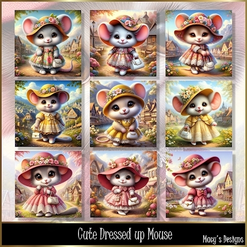 Cute Dress up Mouse - Illustrations for Cards - CUP1370843_124264 ...
