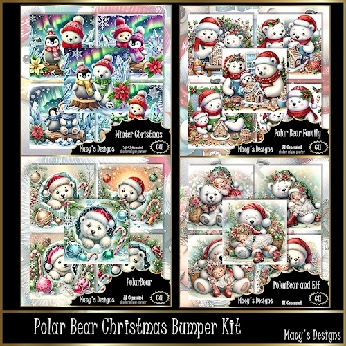 Polar Bear Christmas Bumper Kit - CUP1387320_124264 | Craftsuprint
