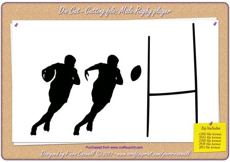 Male Rugby Player Die Cut - Jpg - CUP703555_1743 | Craftsuprint