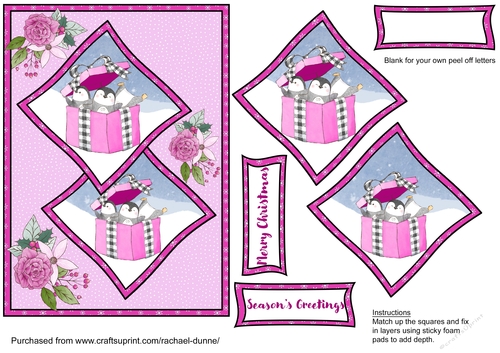 Candy Pink Penguins - CUP1181808_75068 | Craftsuprint