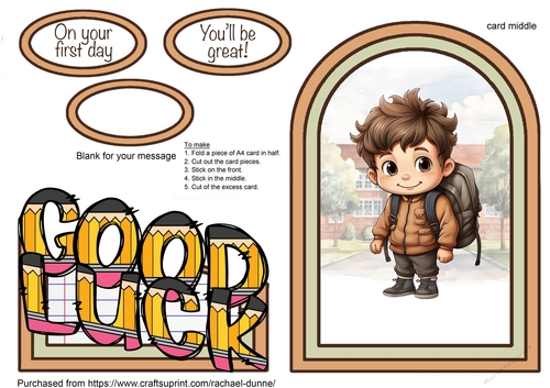 Good Luck at School 1 - CUP1231754_75068 | Craftsuprint