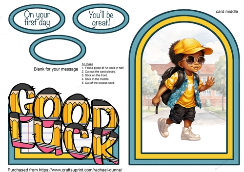 Good Luck at School 2 - CUP1231757_75068 | Craftsuprint