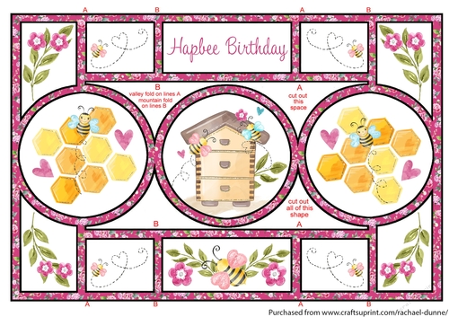 Hapbee Birthday Pink - CUP1264944_75068 | Craftsuprint