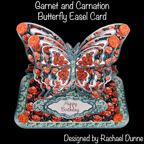 Garnet & Carnation (January) Butterfly Easel Card - CUP1267595_75068 ...