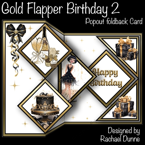 Gold Flapper Birthday 2 - CUP1270537_75068 | Craftsuprint